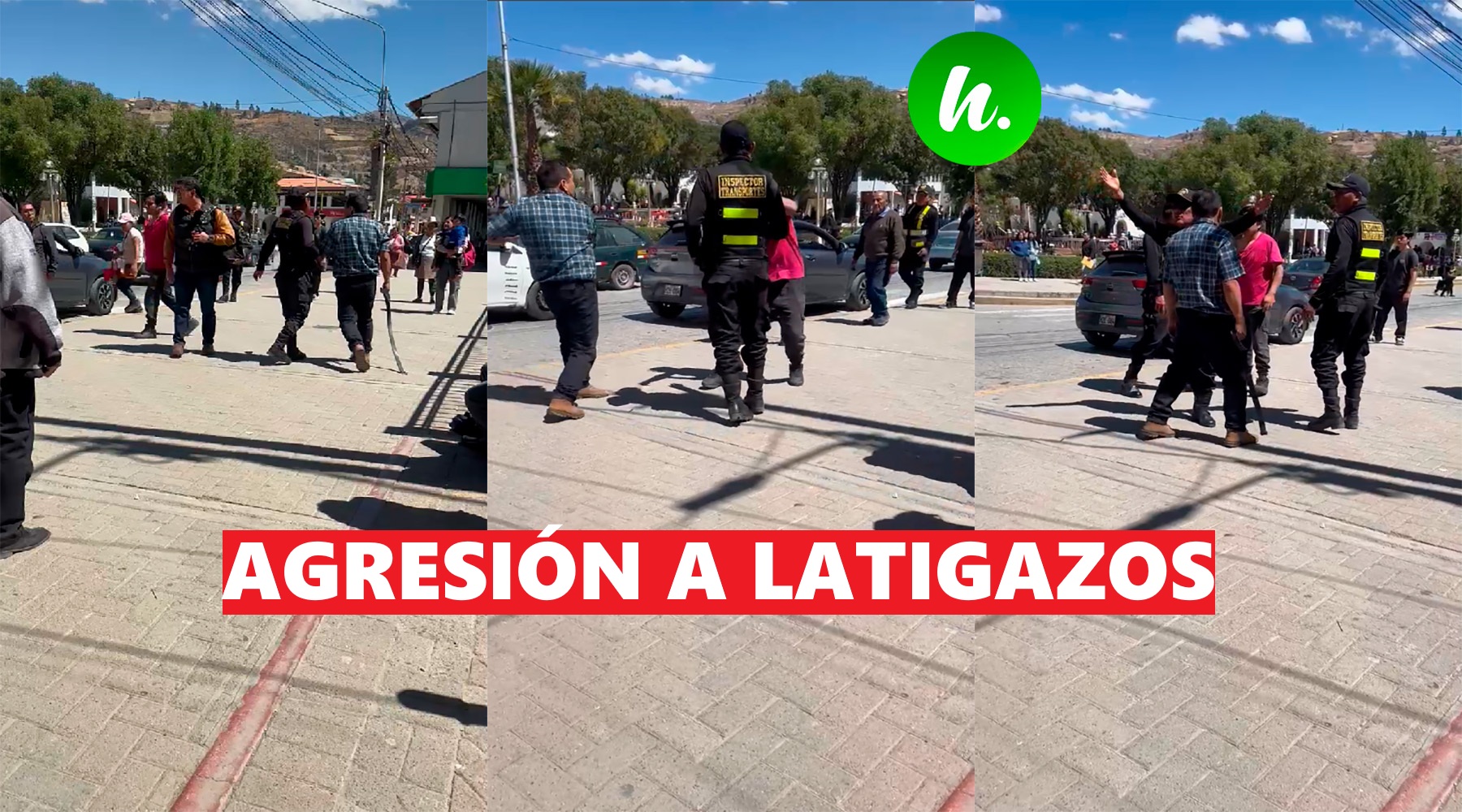 Violencia callejera: Amigos se agarran a correazos