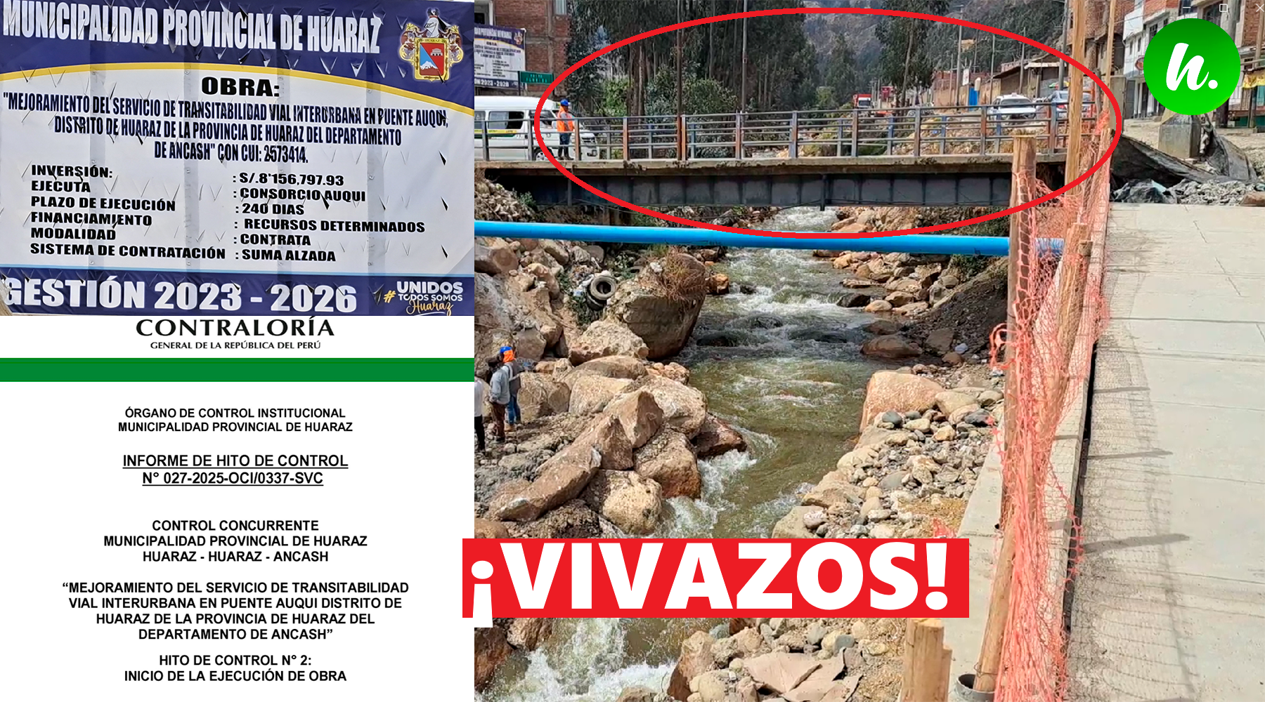 Puente Auqui: Construyen infraestructura en lugar distinto al que ...