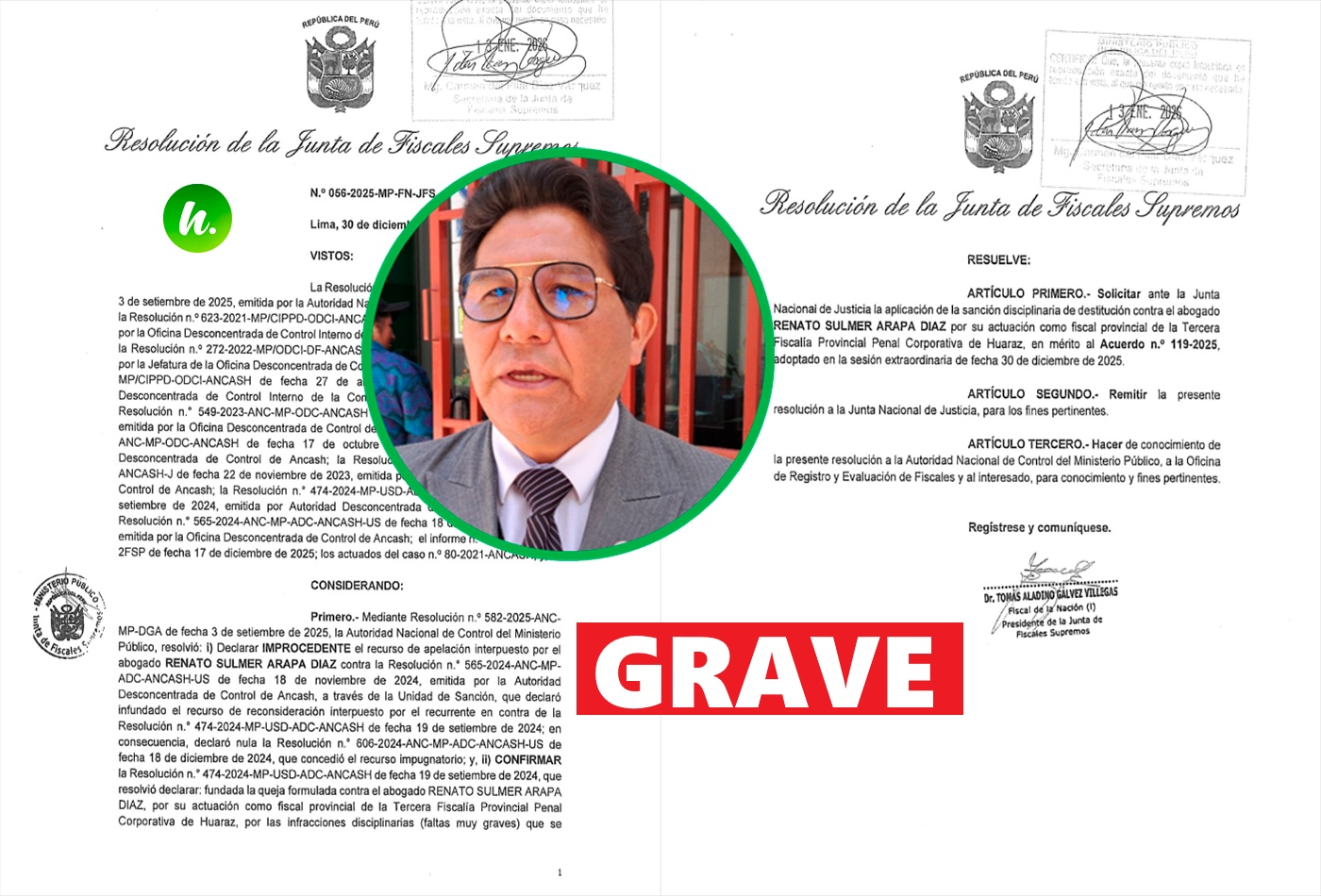 Fiscal Arapa al borde de la destitución por faltas muy graves, según ...