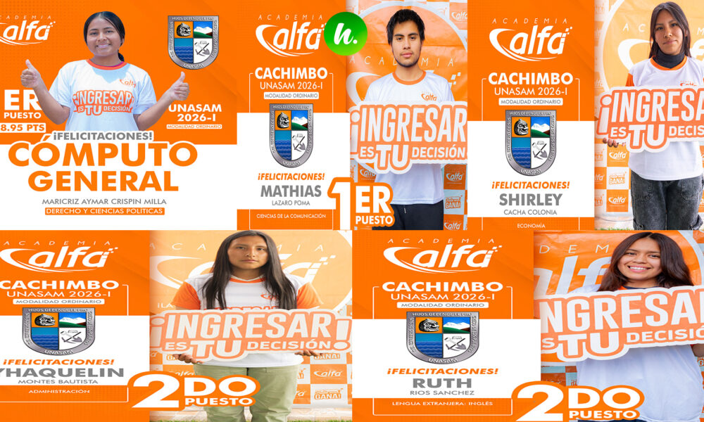 Academia Alfa: Vuelve a marcar la diferencia con ingresantes a la UNASAM